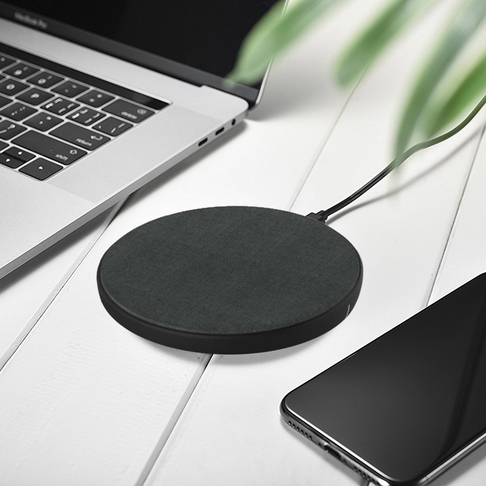 10W Canvas Fast Wireless Charger / Qi Charging Pad